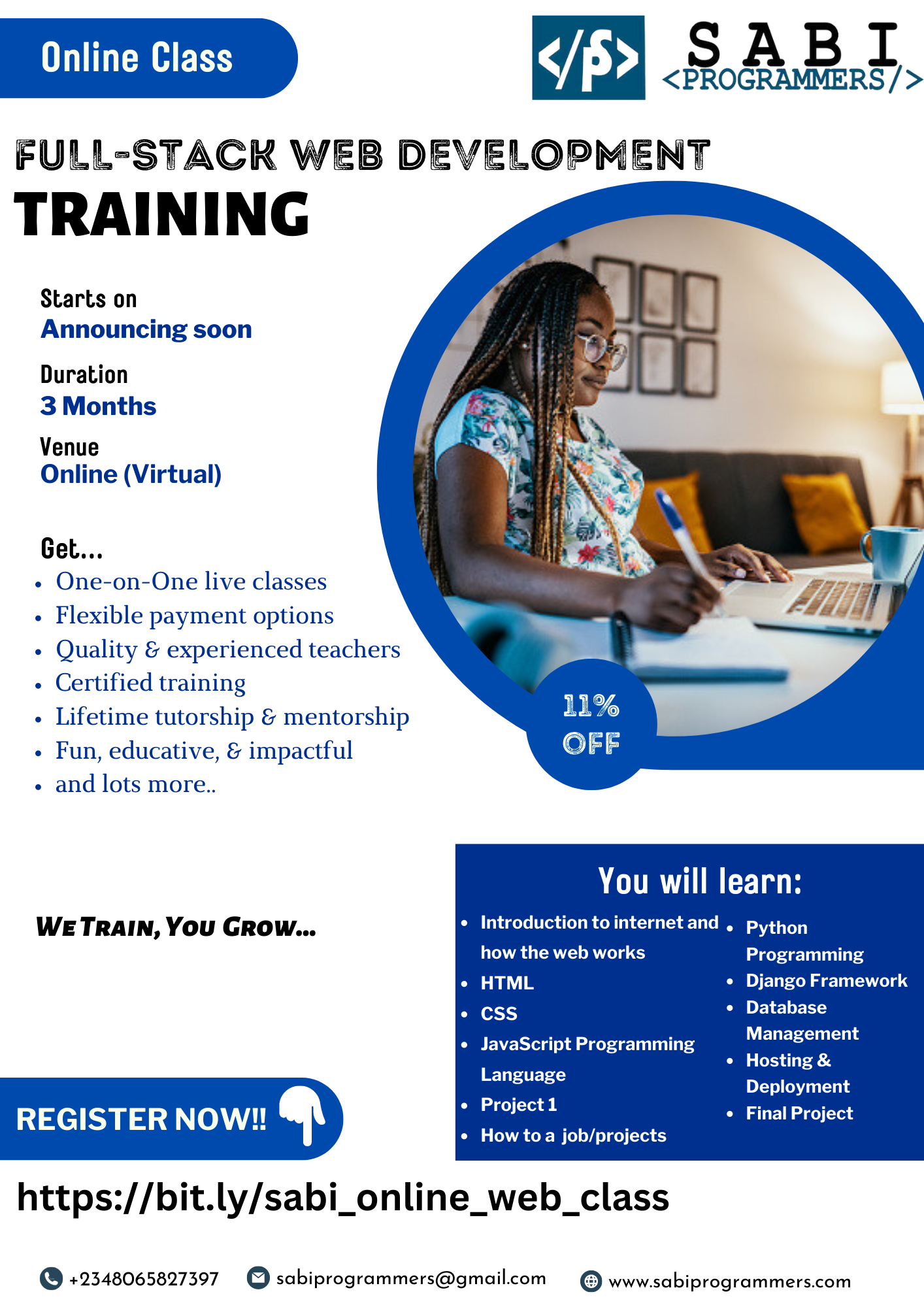 Best Online Web development Course in Nigeria for beginners | Sabi Programmers